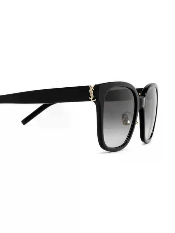 Saint Laurent Oversized Sunglasses With Gold-tone Logo Plaque