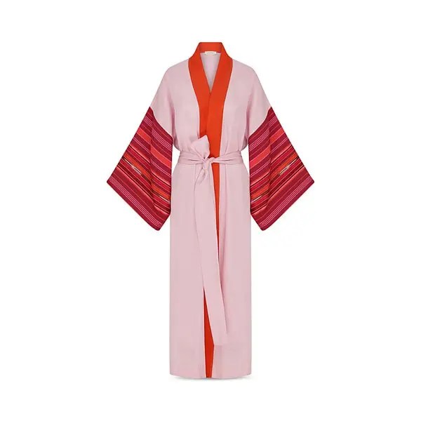 KUTNIA Flared Sleeve Kimono Robe - Multi