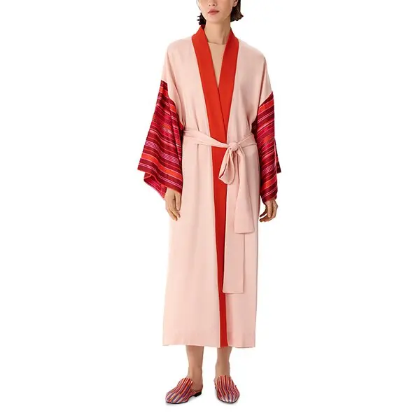 KUTNIA Flared Sleeve Kimono Robe - Multi
