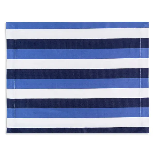 KUTNIA Kutnu Awning Stripe Placemat, Set Of 4 - Blue Multi