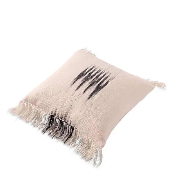 KUTNIA Peshtemal Cotton Ikat Tassel Decorative Pillow, 20 X 20