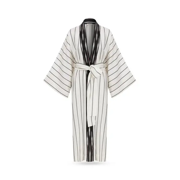 KUTNIA Striped Kimono Robe