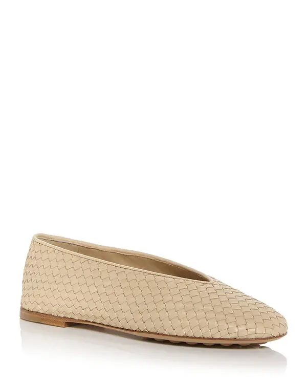 Bottega Veneta Intrecciato Ballet Flats - Beige