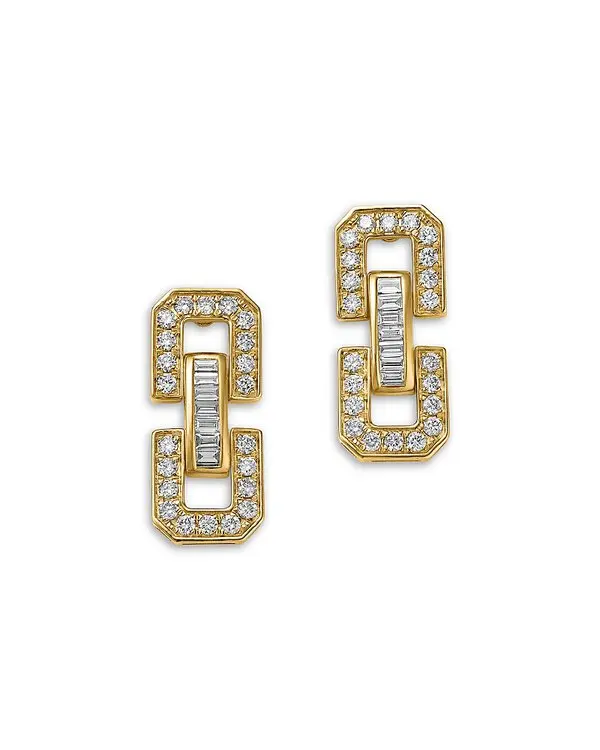 Bloomingdale'S Diamond Link Drop Earrings In 14k Yellow 0.7 Tcw - Gold