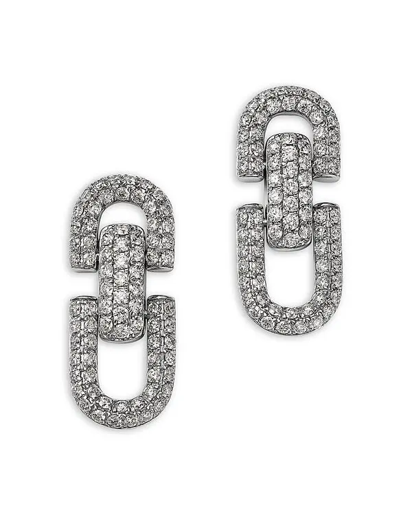 Bloomingdale'S Diamond Link Drop Earrings - White