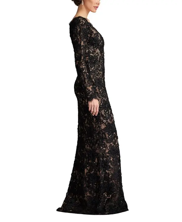 Tadashi Shoji Beloit Ribbon Embroidered Gown