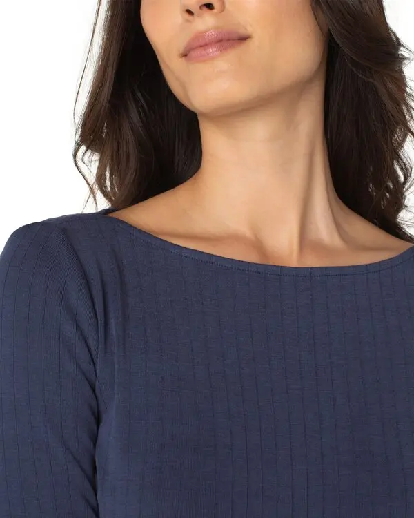 LIVERPOOL Boat Neck Long Sleeve Top