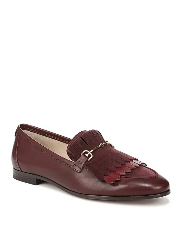 Sam Edelman Liz Kiltie Loafer Flats - French Burgundy