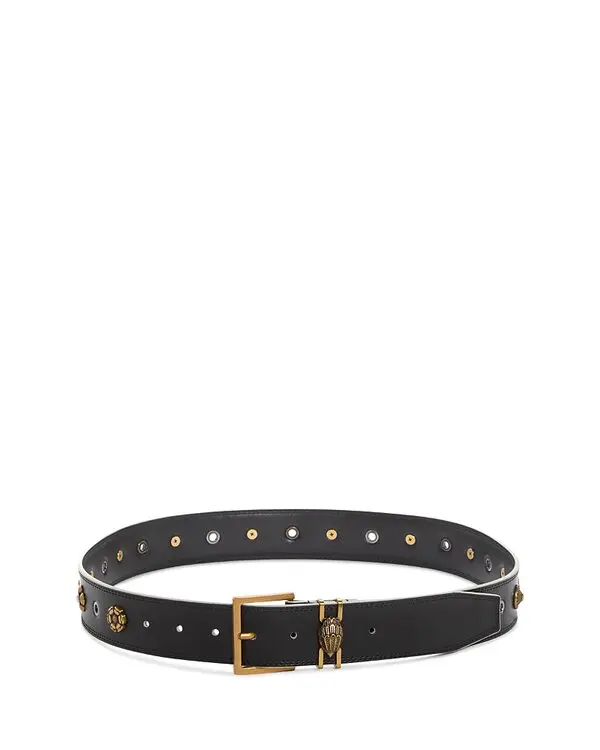 Kurt Geiger Novelty Studded Leather Belt - Black