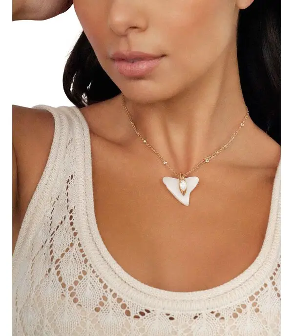 Ettika Shark Tooth Pendant Necklace
