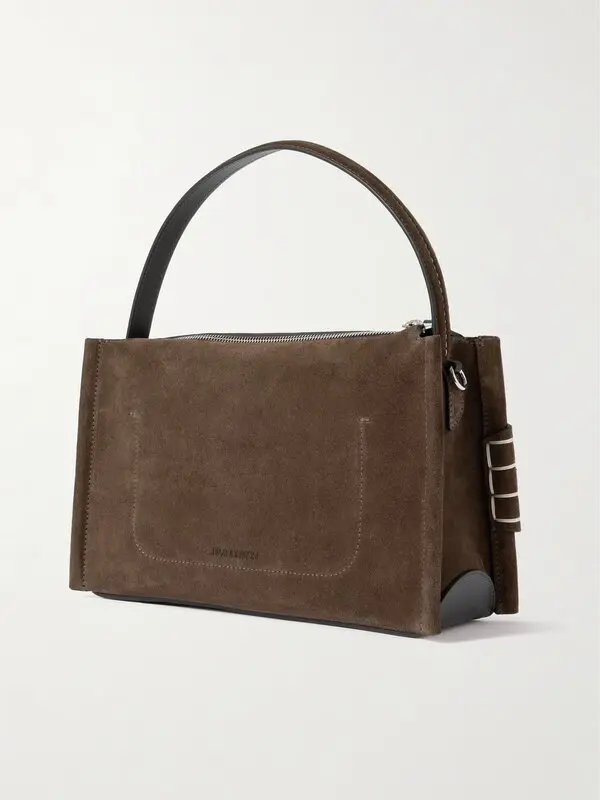 JW Anderson Loafer Suede Shoulder Bag - Brown