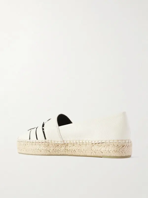 Tory Burch Ines Cutout Leather Platform Espadrilles