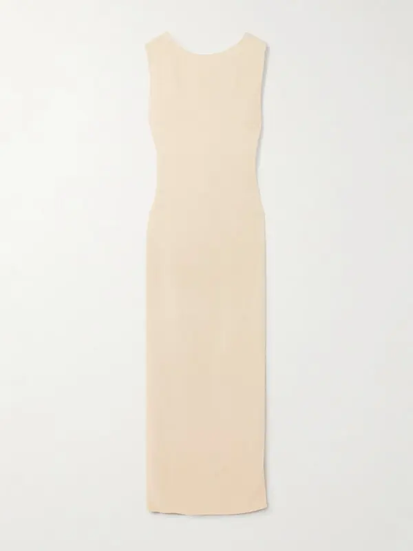 Matteau Open-back Woven Maxi Dress - Neutrals