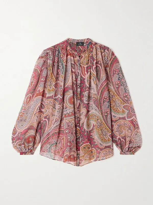 Etro Paisley-print Silk Crepon Shirt