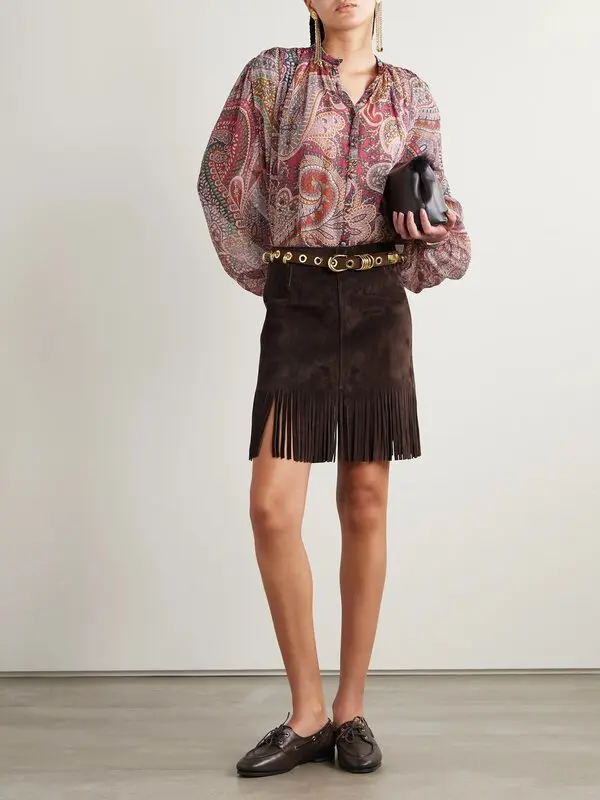 Etro Paisley-print Silk Crepon Shirt