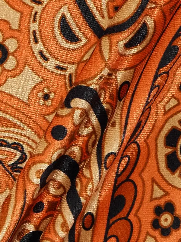 Etro Paisley-print Stretch-velvet Flared Pants