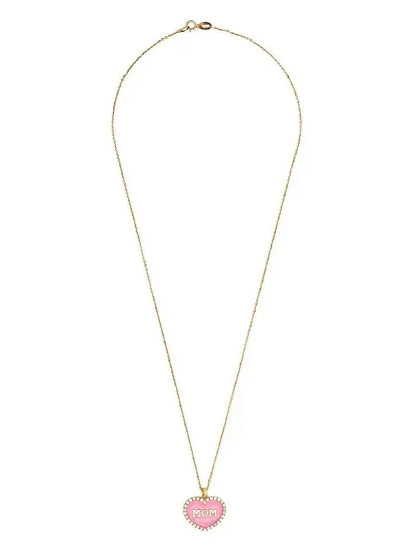 LISA O 18k Yellow Diamond Mom Necklace - Gold