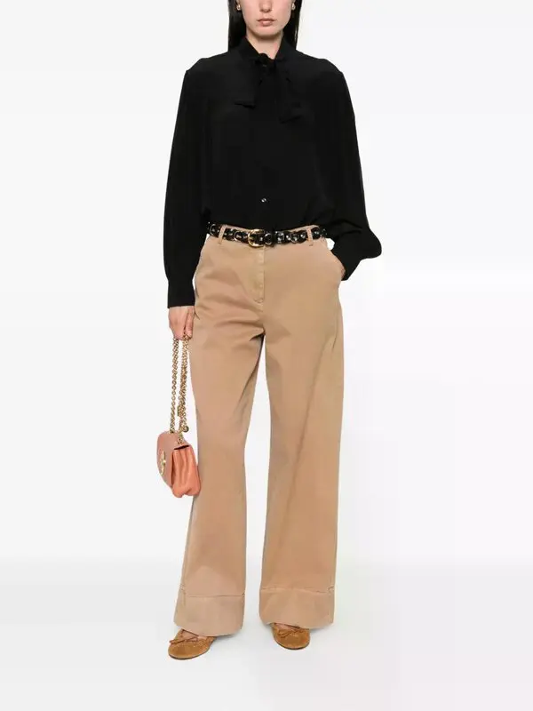 Chloé Pussy Bow-collar Silk Top