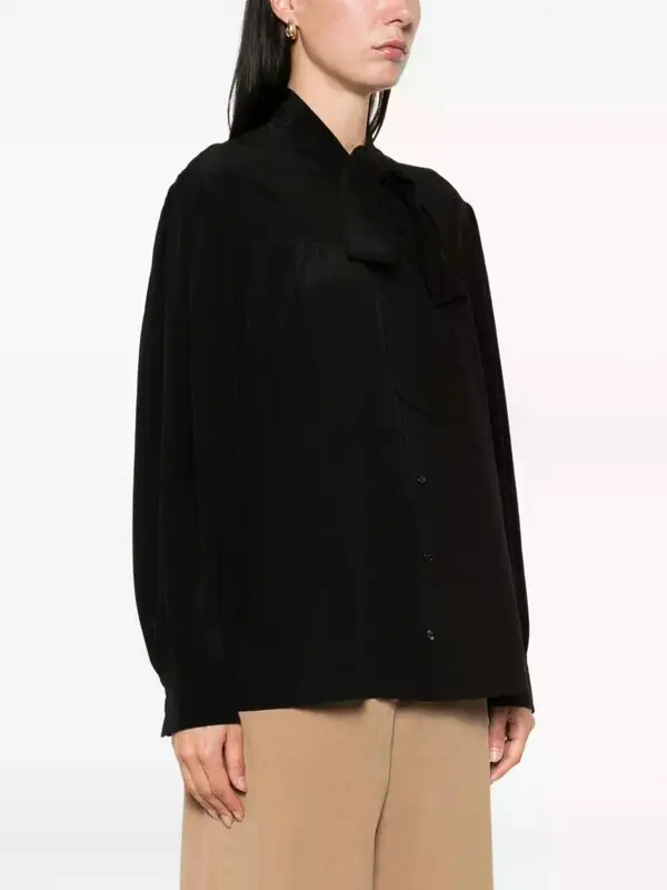 Chloé Pussy Bow-collar Silk Top