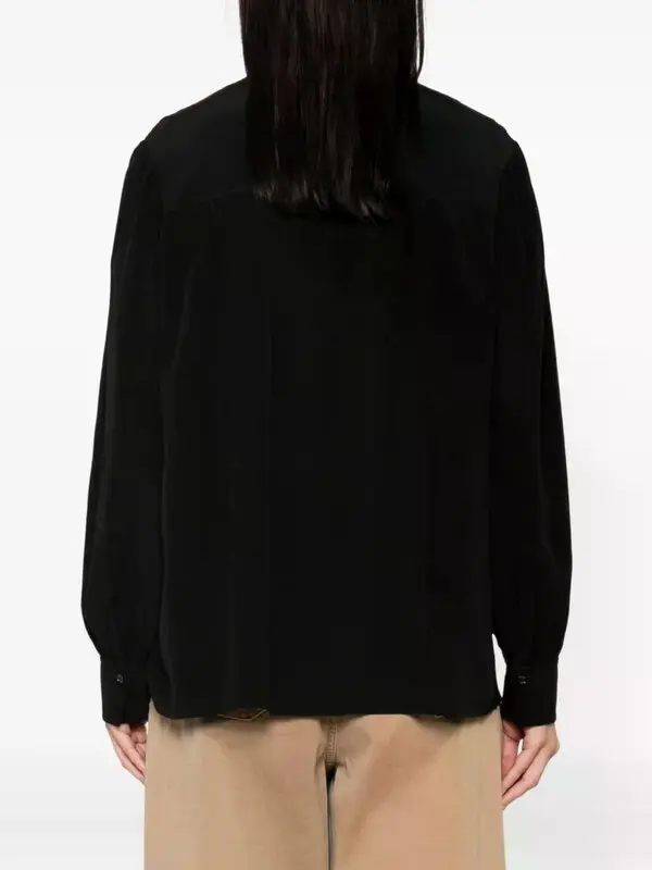 Chloé Pussy Bow-collar Silk Top