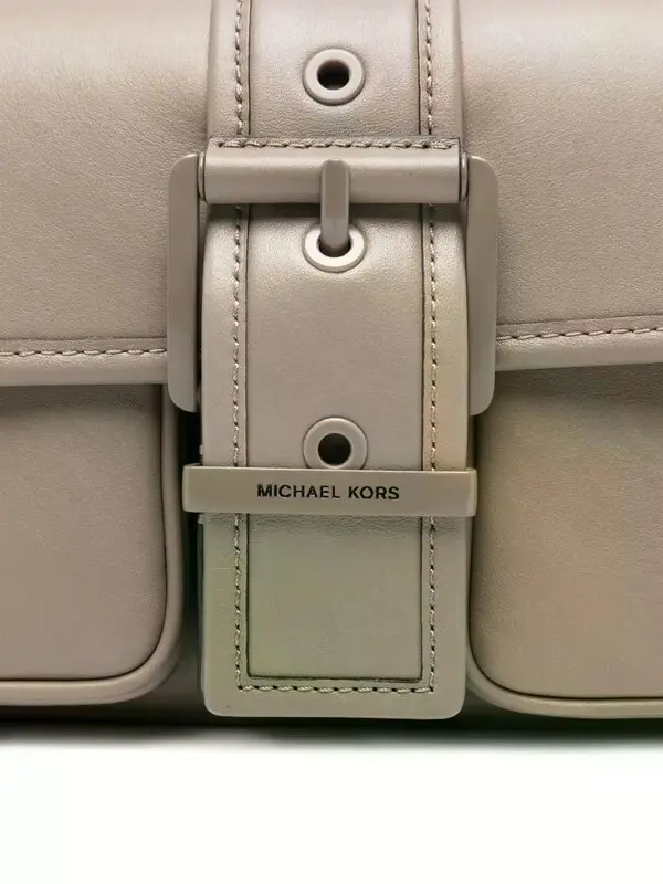 Michael Kors Buckle-fastening Leather Shoulder Bag - Grey