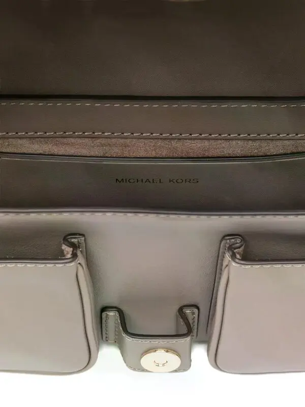 Michael Kors Buckle-fastening Leather Shoulder Bag - Grey