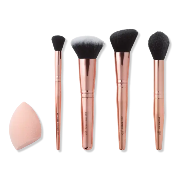E.L.F. COSMETICS Complexion Essentials Brush & Sponge Set - One-color