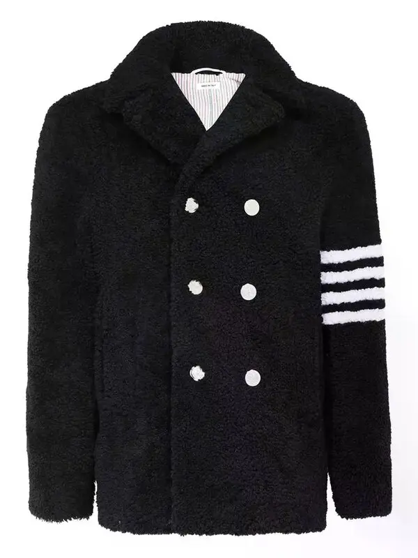 Thom Browne Double-breasted Coat - Black