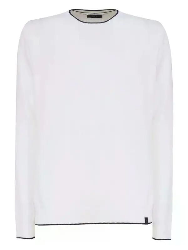 FAY Cotton Crewneck Sweatshirt - White