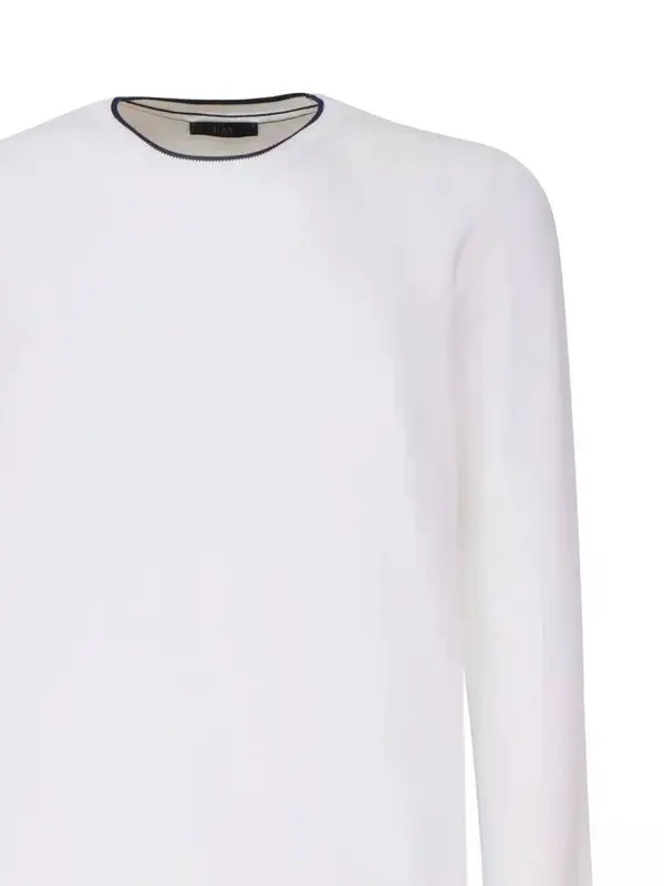 FAY Cotton Crewneck Sweatshirt - White