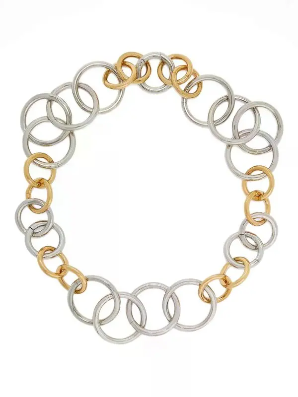 JIL SANDER Interlocking-ring Necklace - Silver