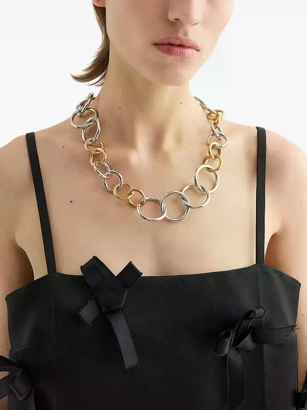JIL SANDER Interlocking-ring Necklace - Silver