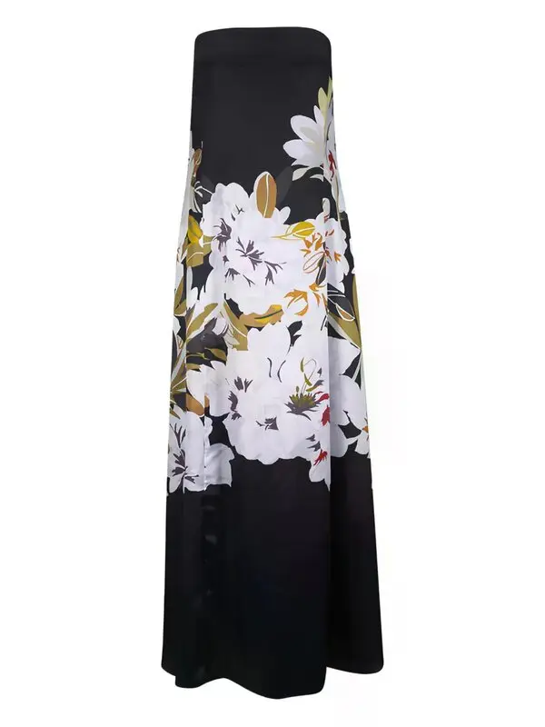 Adam Lippes Floral-print Strapless Maxi Dress