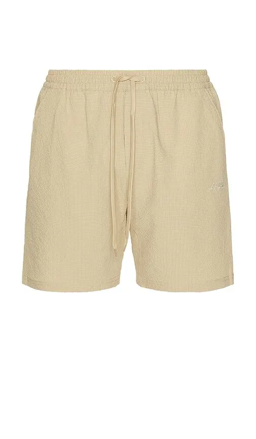 LES DEUX Stan Seersucker Swim Shorts - Irish Cream
