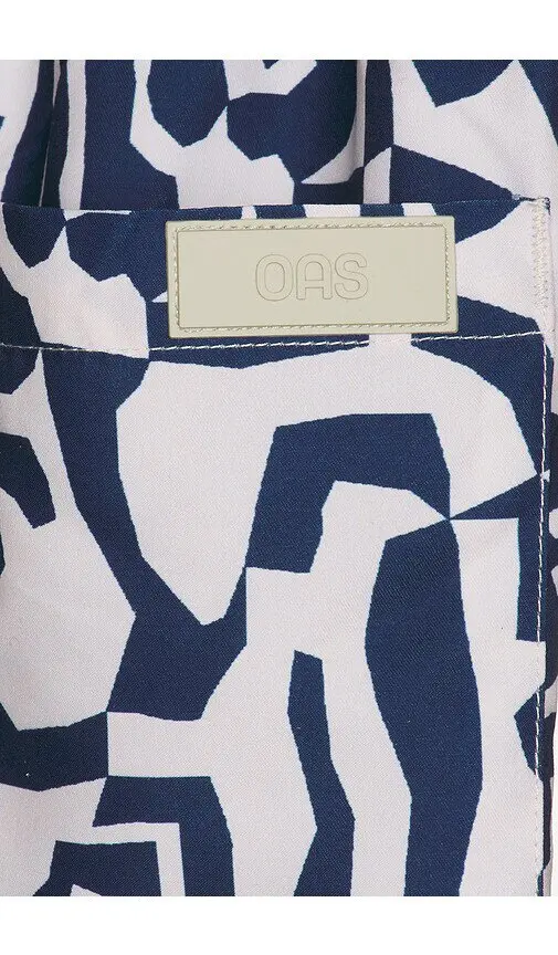 Oas Marbling Print Swim Shorts - Blue