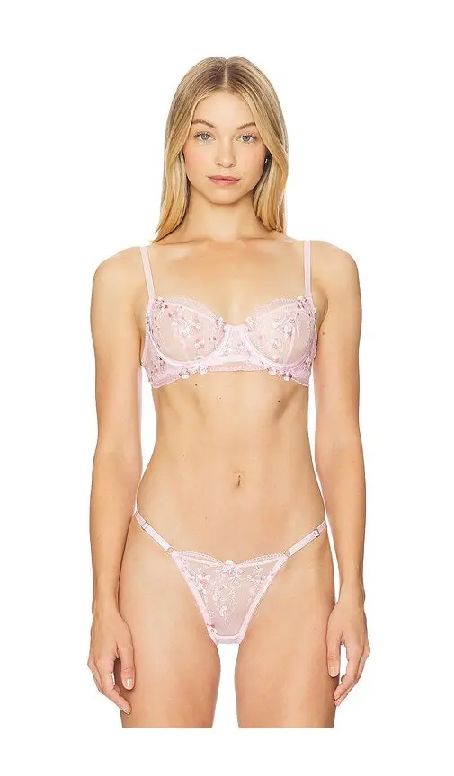 KAT THE LABEL Sofia Underwire Bra In Pink - Baby Pink