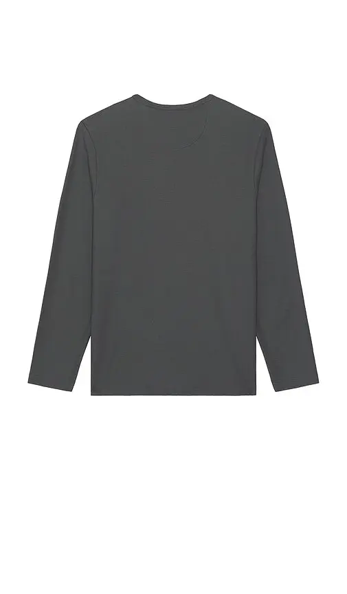Vince Pima Pique Long Sleeve Tee In Grey - Liberty