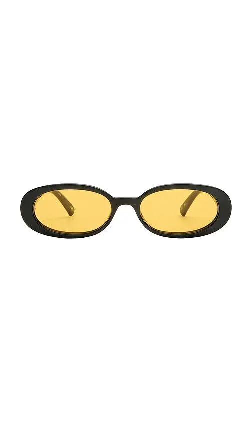 Le Specs Outta Love Sunglasses - Black & Mustard Mono