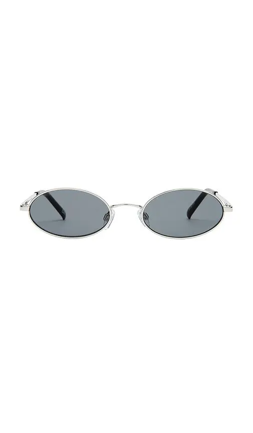 Le Specs Love Train Sunglasses - Silver & Smoke Mono