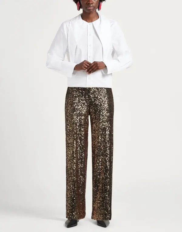 OTTOD'AME Flared Pants With Sequins - Gold