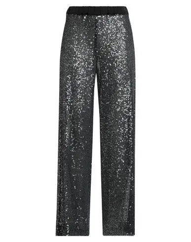 OTTOD'AME Flared Pants With Sequins And Tulle Appliqués - Grey