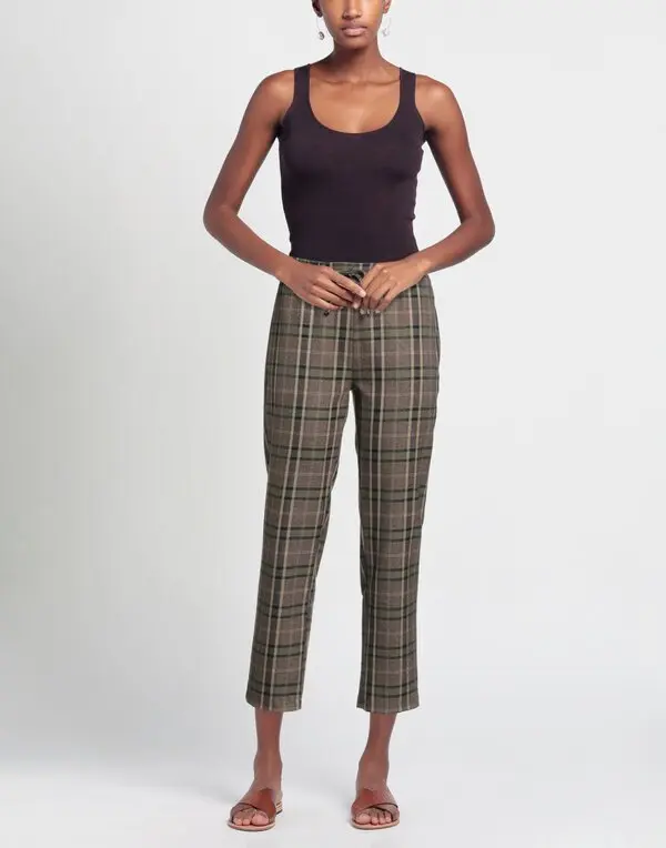 CROCHÈ Tapered Tartan Patterned Pants