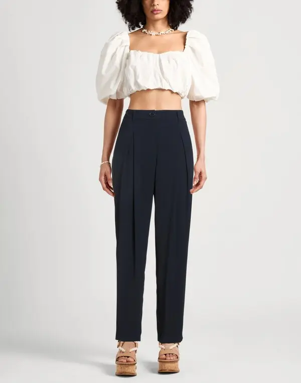 Armani Exchange Twill Wide-leg Pants - Blue