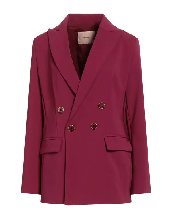 TWINSET Crepe Double-breasted Blazer - Red