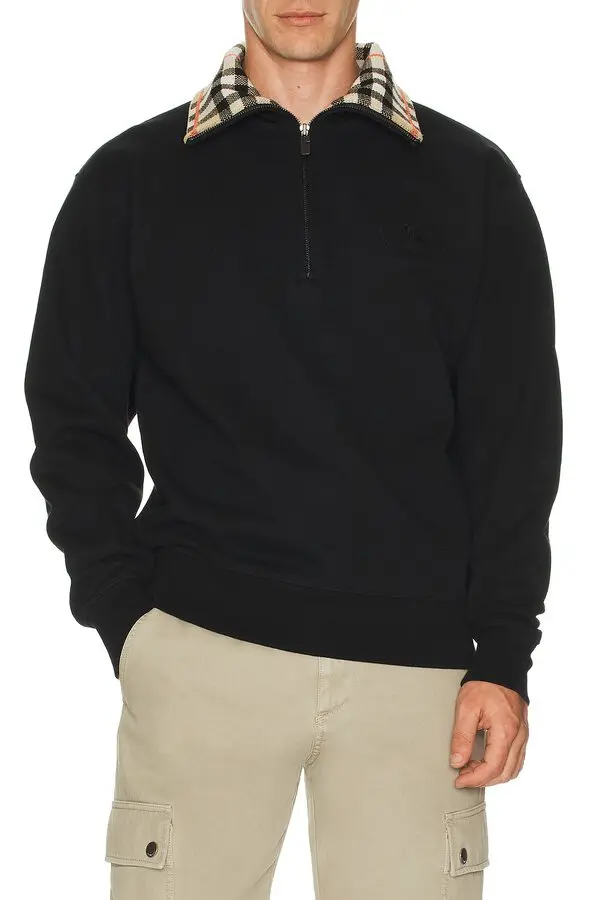 Burberry Chunky Collar Quarter Zip Crew