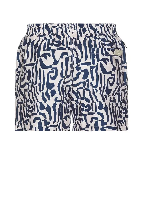 Oas Marbling Swim Shorts - Blue