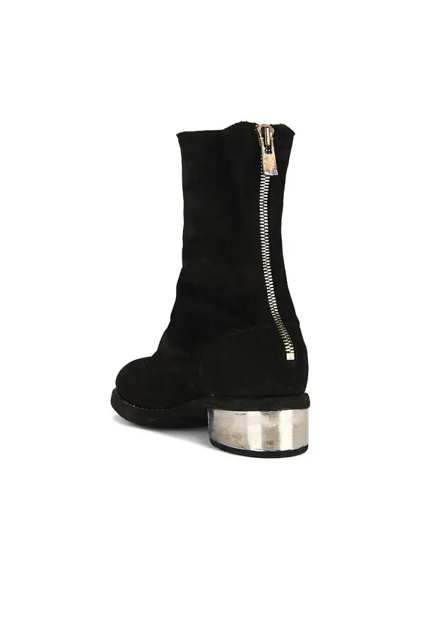 Guidi Metal Heel Back Zip Boot
