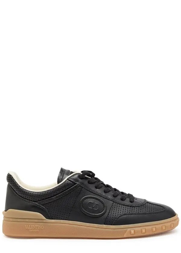 Valentino Garavani Panelled Leather Sneakers - Black