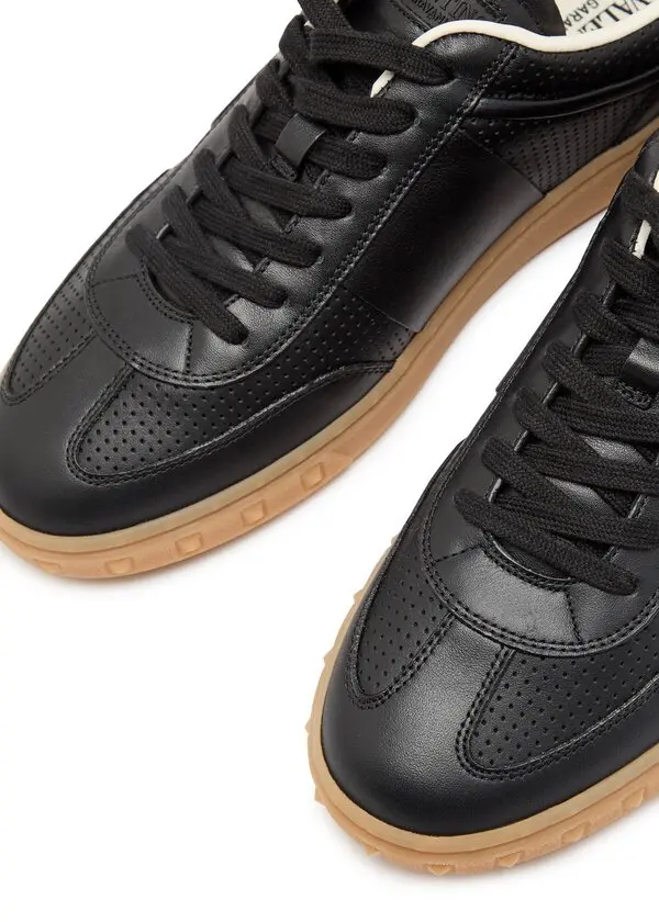 Valentino Garavani Panelled Leather Sneakers - Black