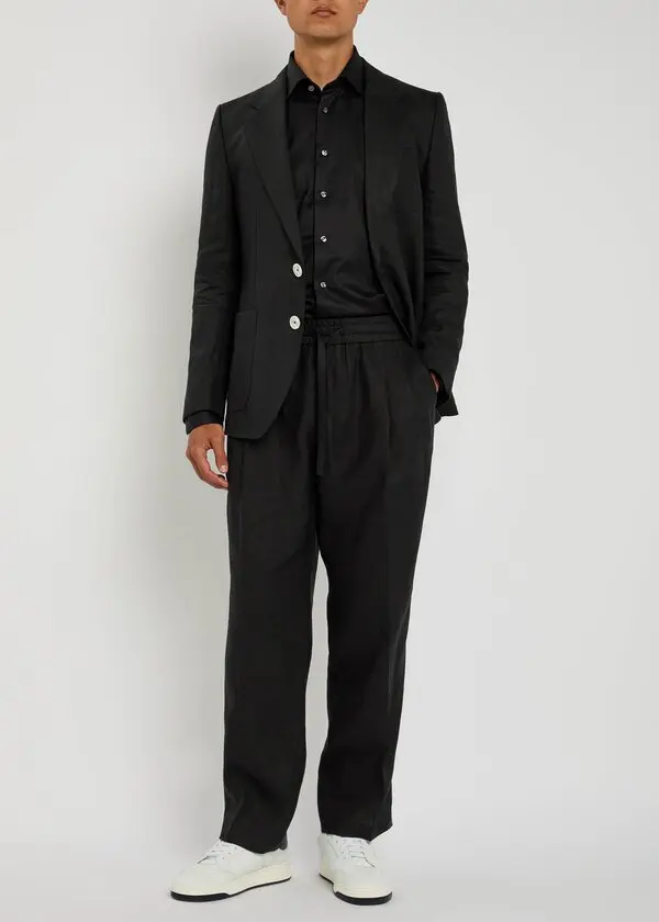 Dolce & Gabbana Drawstring Linen Trousers